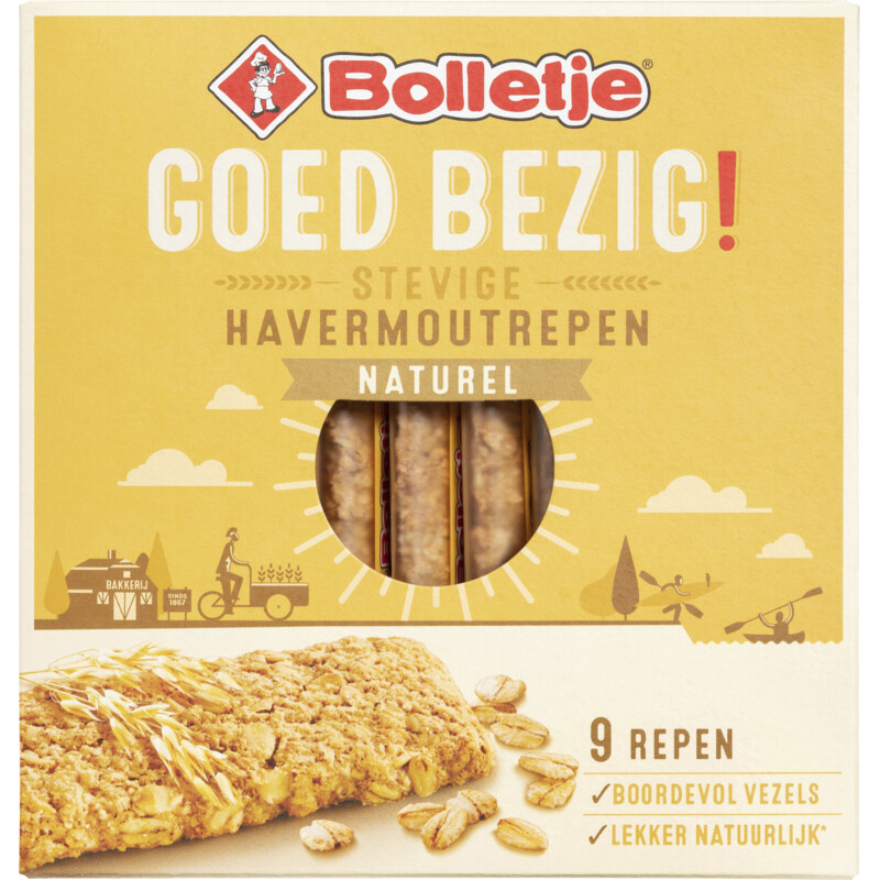 Bolletje Goed bezig stevige havermoutreep naturel reserveren | Albert Heijn