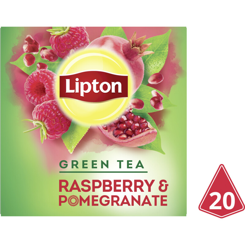Lipton Green tea raspberry & pomegranate bestellen | Albert Heijn