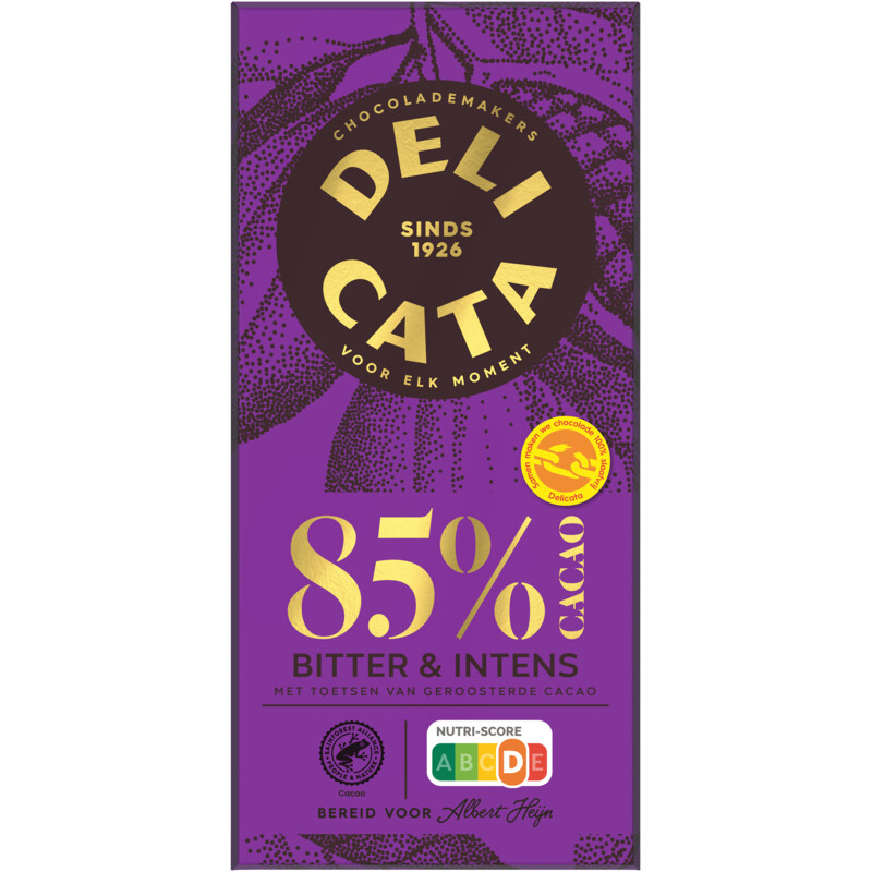 Delicata Reep puur 85% cacao reserveren | Albert Heijn