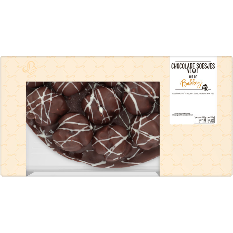 AH Chocolade soesjes vlaai half bestellen | Albert Heijn