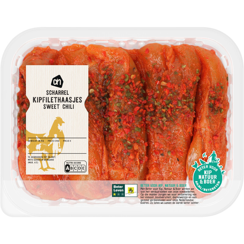 AH Scharrel kipfilethaasjes sweet chili reserveren | Albert Heijn