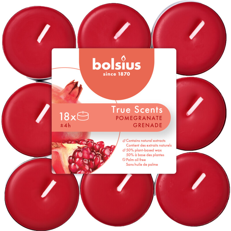 Bolsius True scents geurtheelichten granaatappel bestellen | Albert Heijn