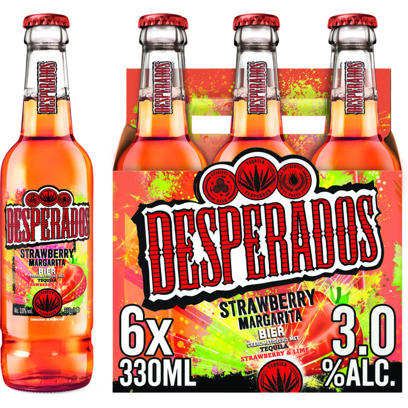 Desperados Strawberry margarita bier 6-pack bestellen | Albert Heijn