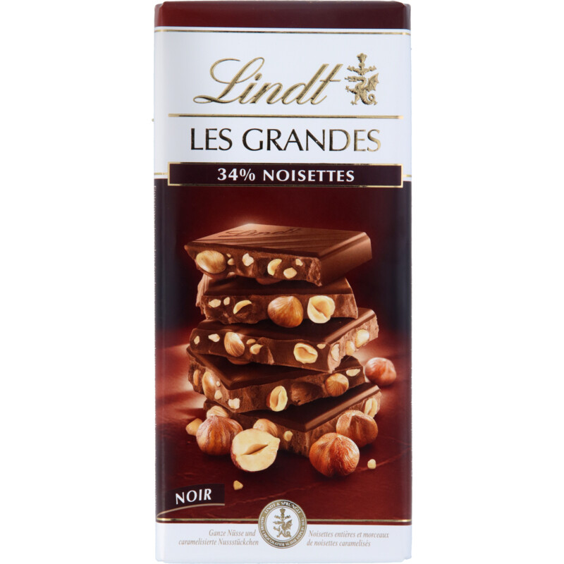 Lindt Les grandes pure chocolade hazelnoot bestellen | Albert Heijn