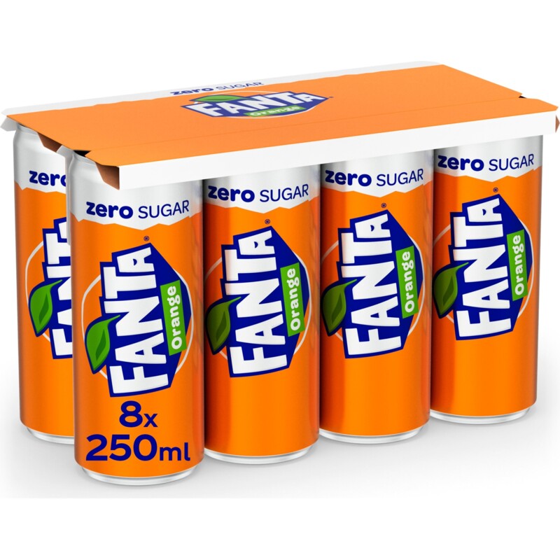 Fanta Orange zero sugar 8-pack bestellen | Albert Heijn