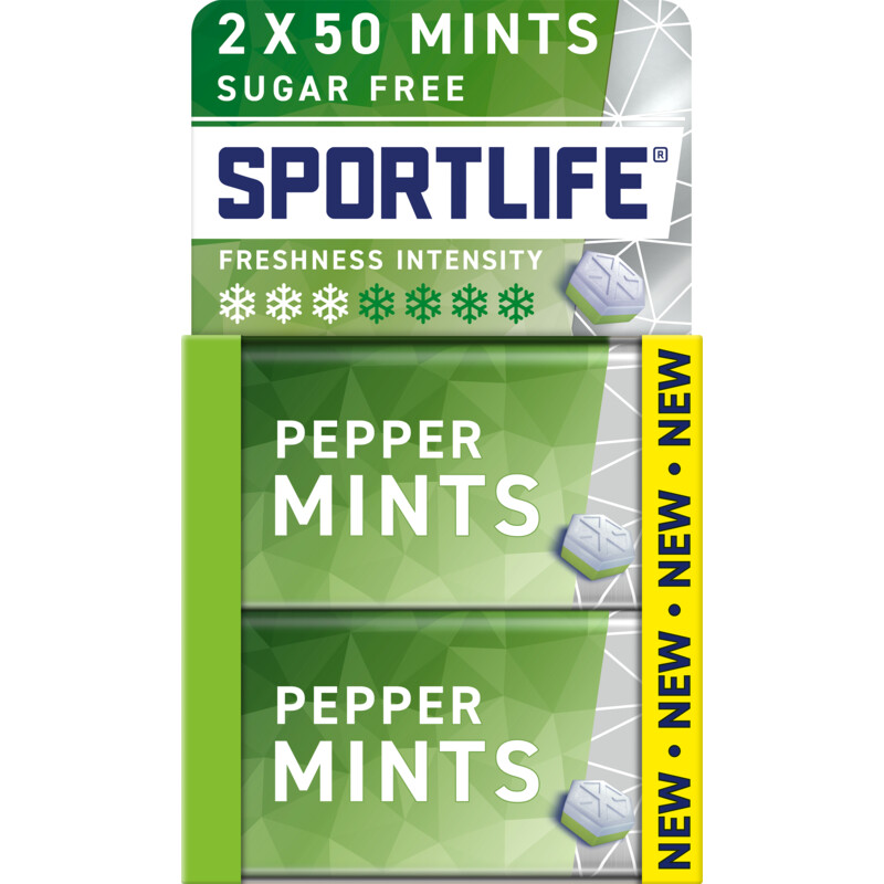 Sportlife Peppermint sugar free mints 2-pack bestellen | Albert Heijn
