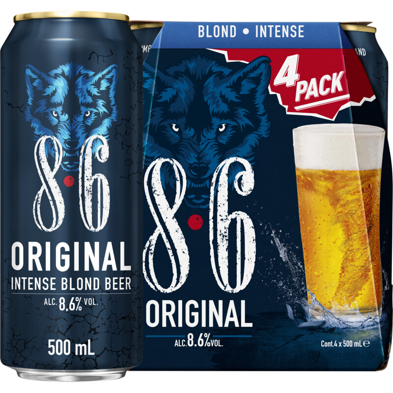 8.6 Original intense blond beer 4-pack bestellen | Albert Heijn