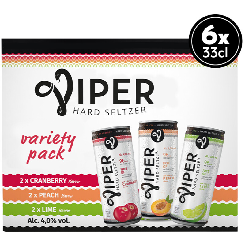 Viper Hard seltzer variety pack 6-pack reserveren | Albert Heijn