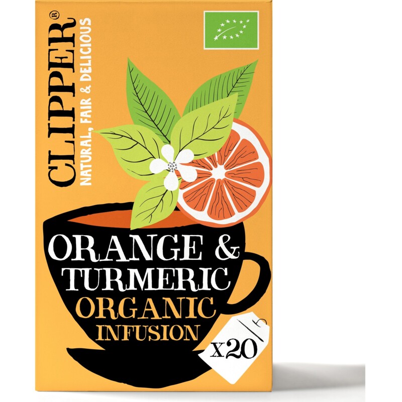 Clipper Orange & turmeric organic infusion reserveren | Albert Heijn