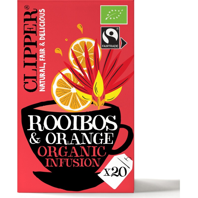 Clipper Rooibos & orange organic infusion reserveren | Albert Heijn
