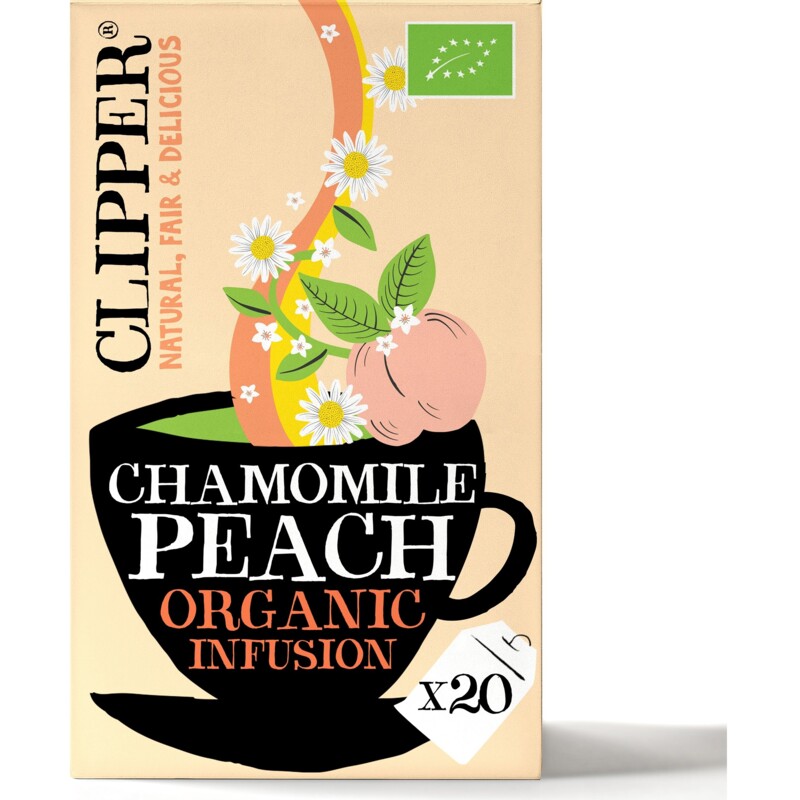 Clipper Chamomile peach organic infusion bestellen | Albert Heijn