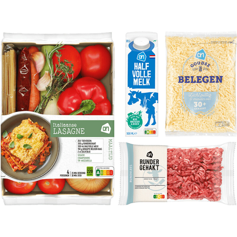 AH Italiaanse lasagne verspakket bestellen | Albert Heijn