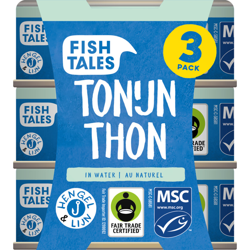 Fish Tales Skipjack tonijn in water 3-pack bestellen | Albert Heijn