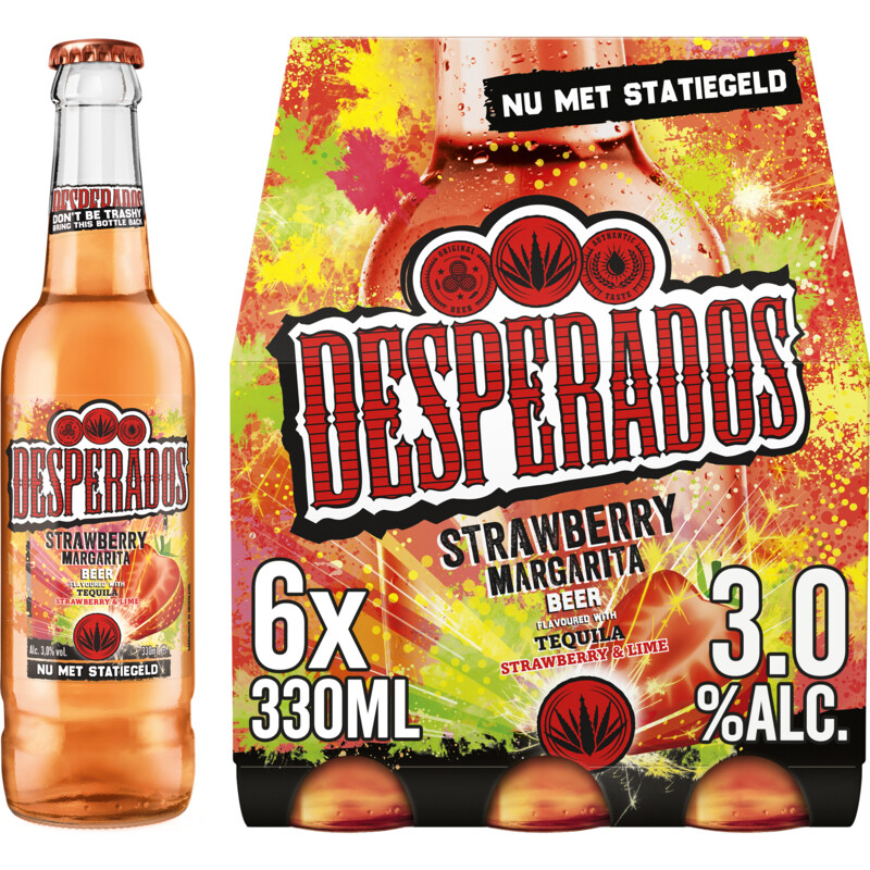 Desperados Strawberry margarita bier 6-pack reserveren | Albert Heijn