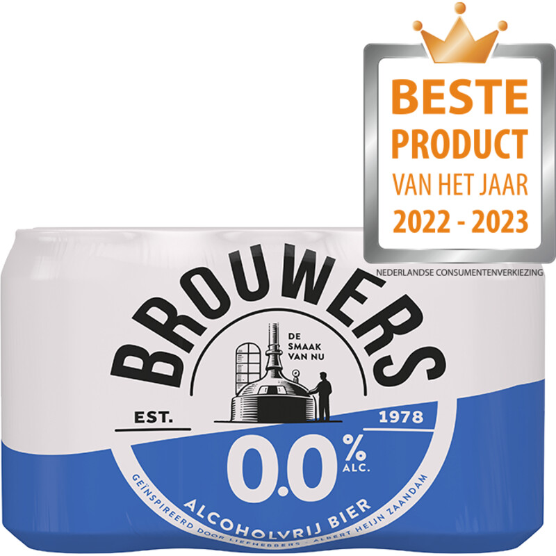 Brouwers Alcoholvrij bier 0.0% 6-pack reserveren | Albert Heijn