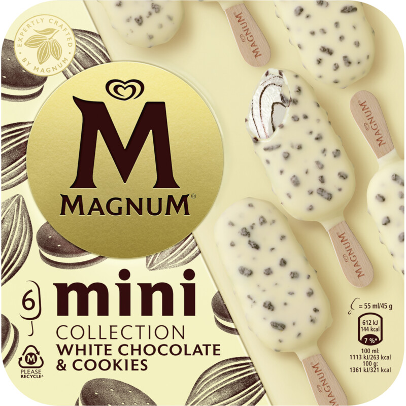 Magnum Mini white chocolate & cookies reserveren | Albert Heijn