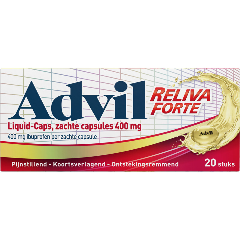 Advil Reliva forte 400mg ibuprofen capsule bestellen | Albert Heijn