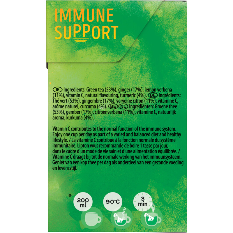Lipton Support your immunity green tea bestellen | Albert Heijn