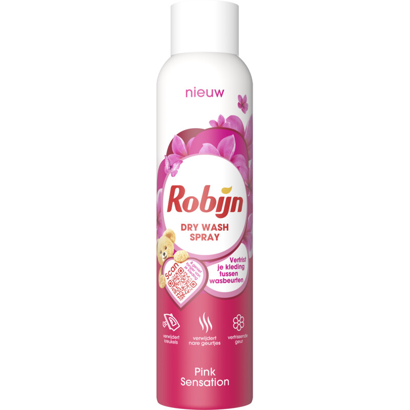 Robijn Dry wash spray pink sensation bestellen | Albert Heijn