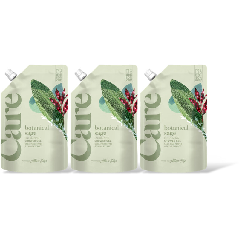 Care Botanical sage shower gel refill 3-pack bestellen | Albert Heijn