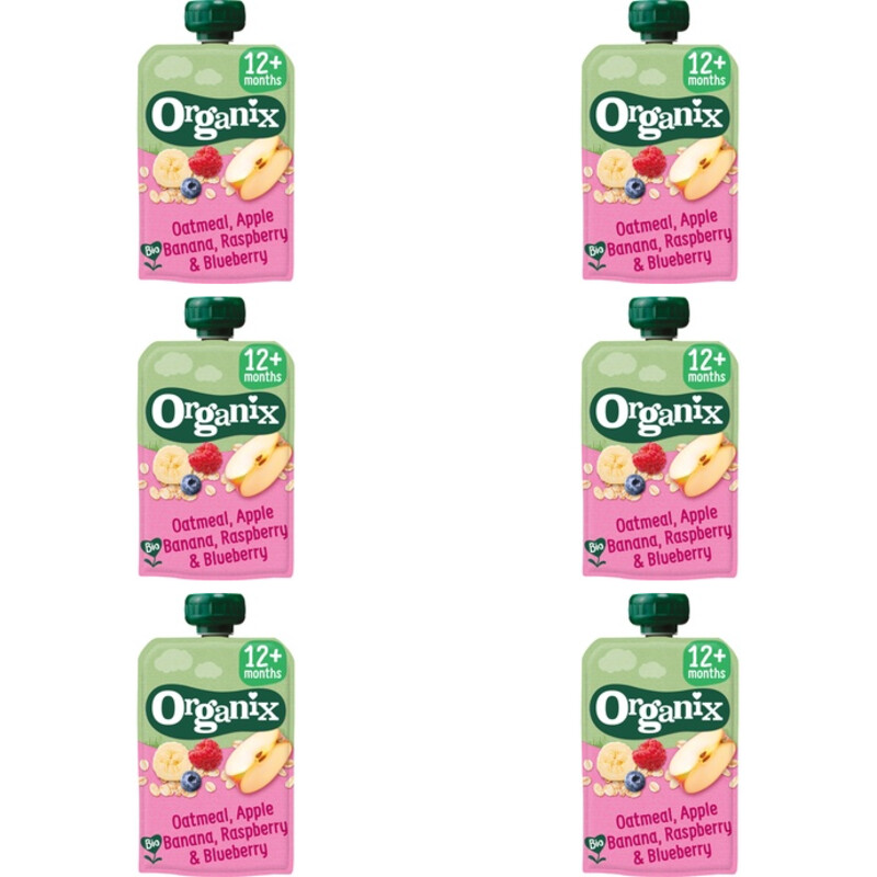 Organix Bio Knijpfruit Haver 12+m 6-pack bestellen | Albert Heijn