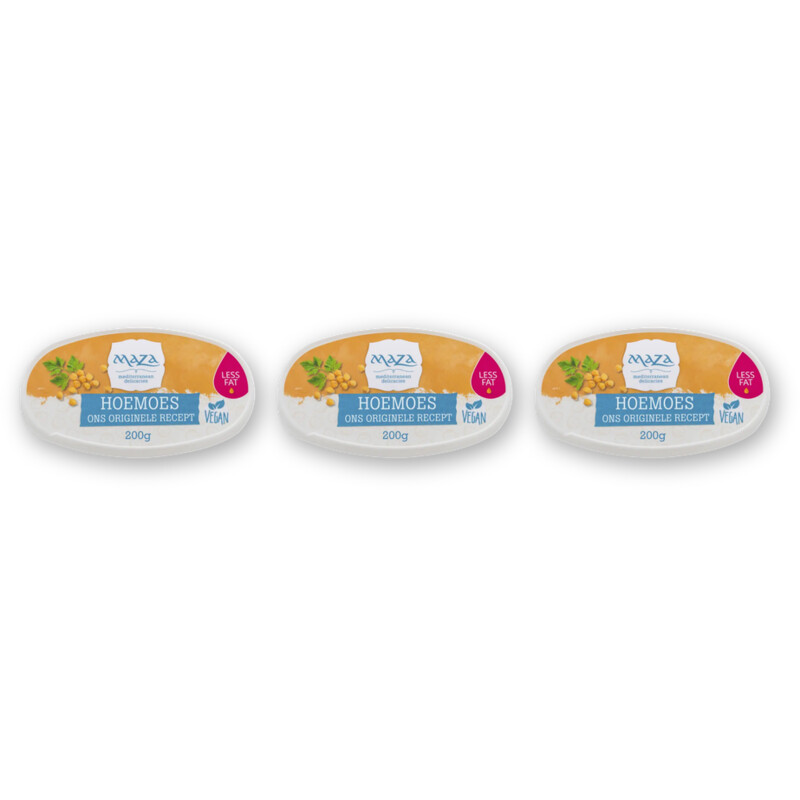 Maza Hoemoes less fat 3-pack bestellen | Albert Heijn