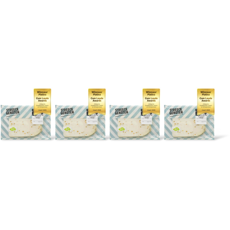 Streeckgenoten Bio geitenkaas fenegriek 48+ plak 4-pack reserveren ...
