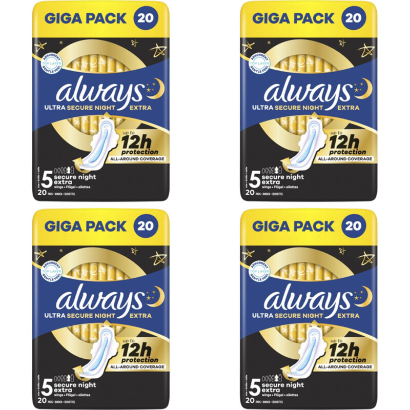 Always night extra wings giga pack 4-pack bestellen | Albert Heijn