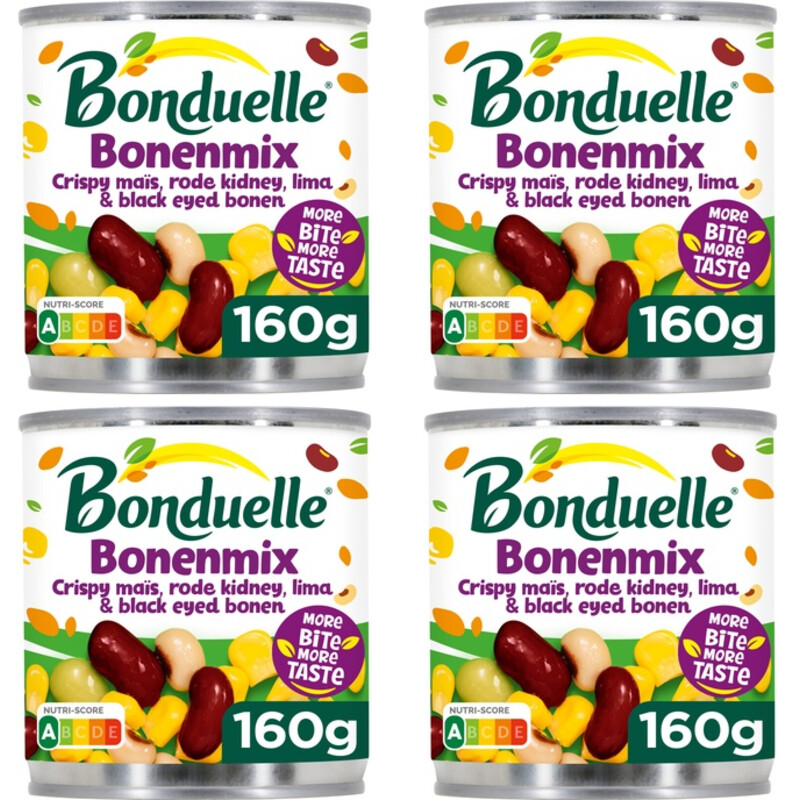 Bonduelle Bonenmix met crispy maÃ¯s 4-pack bestellen | Albert Heijn
