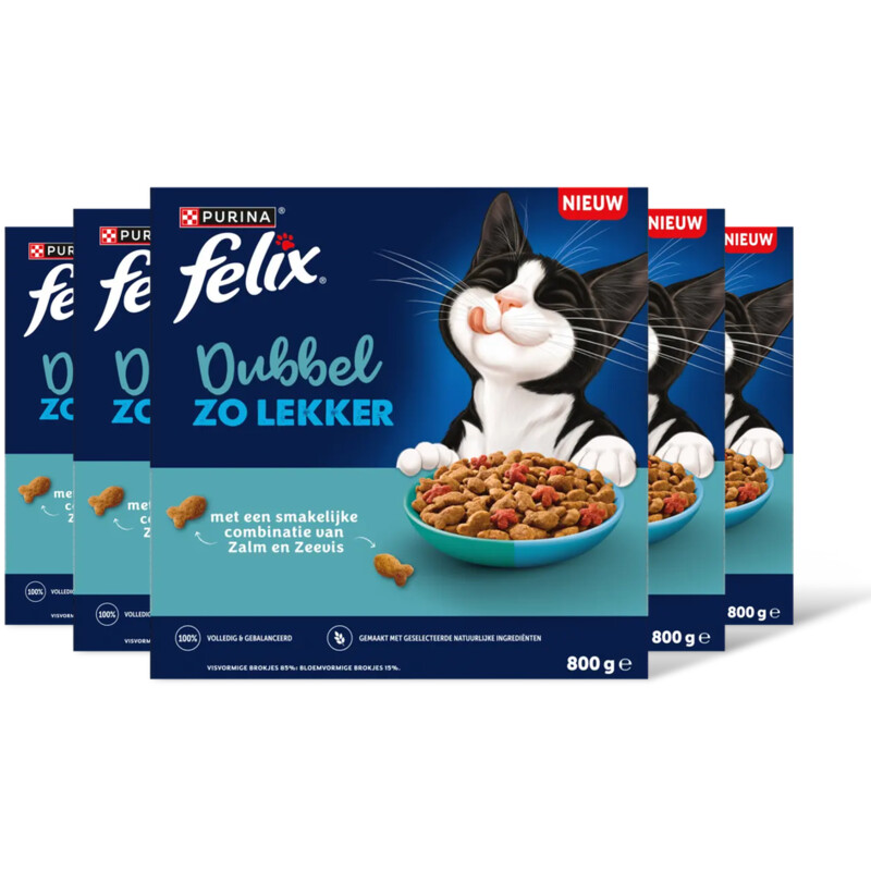 Felix Dubbel lekker zalm,zeevis,rode biet 5pk bestellen | Albert Heijn