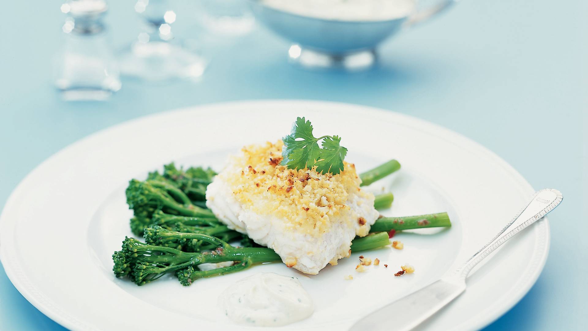 Zeewolf met amandelkorst en koriandermayonaise recept - Allerhande ...