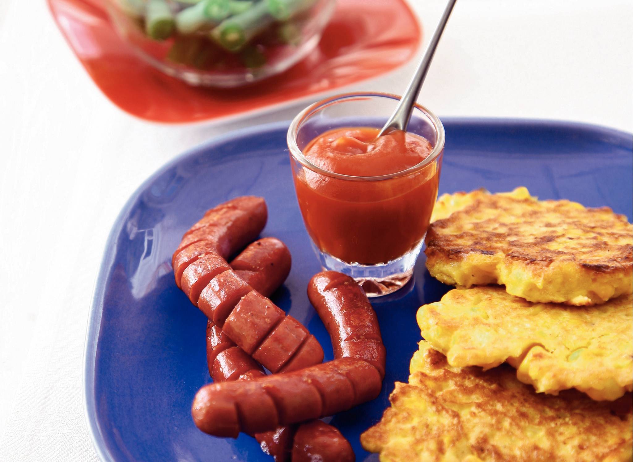 Maïskoekjes met gegrilde knakworstjes recept - Allerhande | Albert Heijn