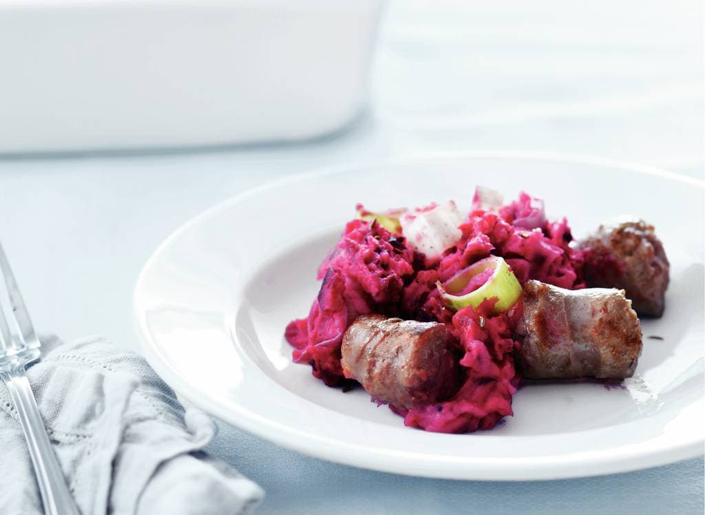 Braadworst met bieten recept - Allerhande | Albert Heijn