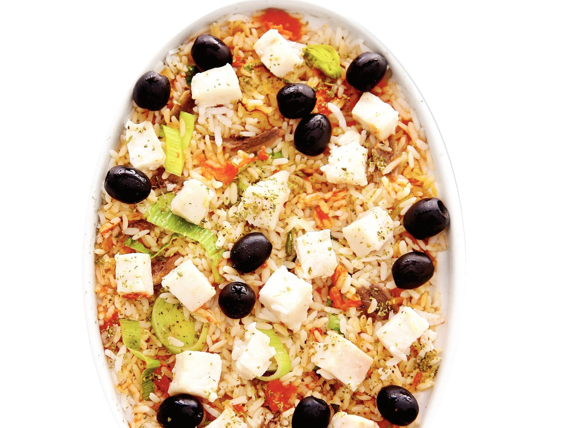 Mediterrane rijst met 2 soorten vis recept - Allerhande | Albert Heijn