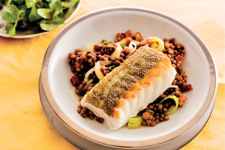 Kabeljauw met linzen en salade recept - Allerhande | Albert Heijn België