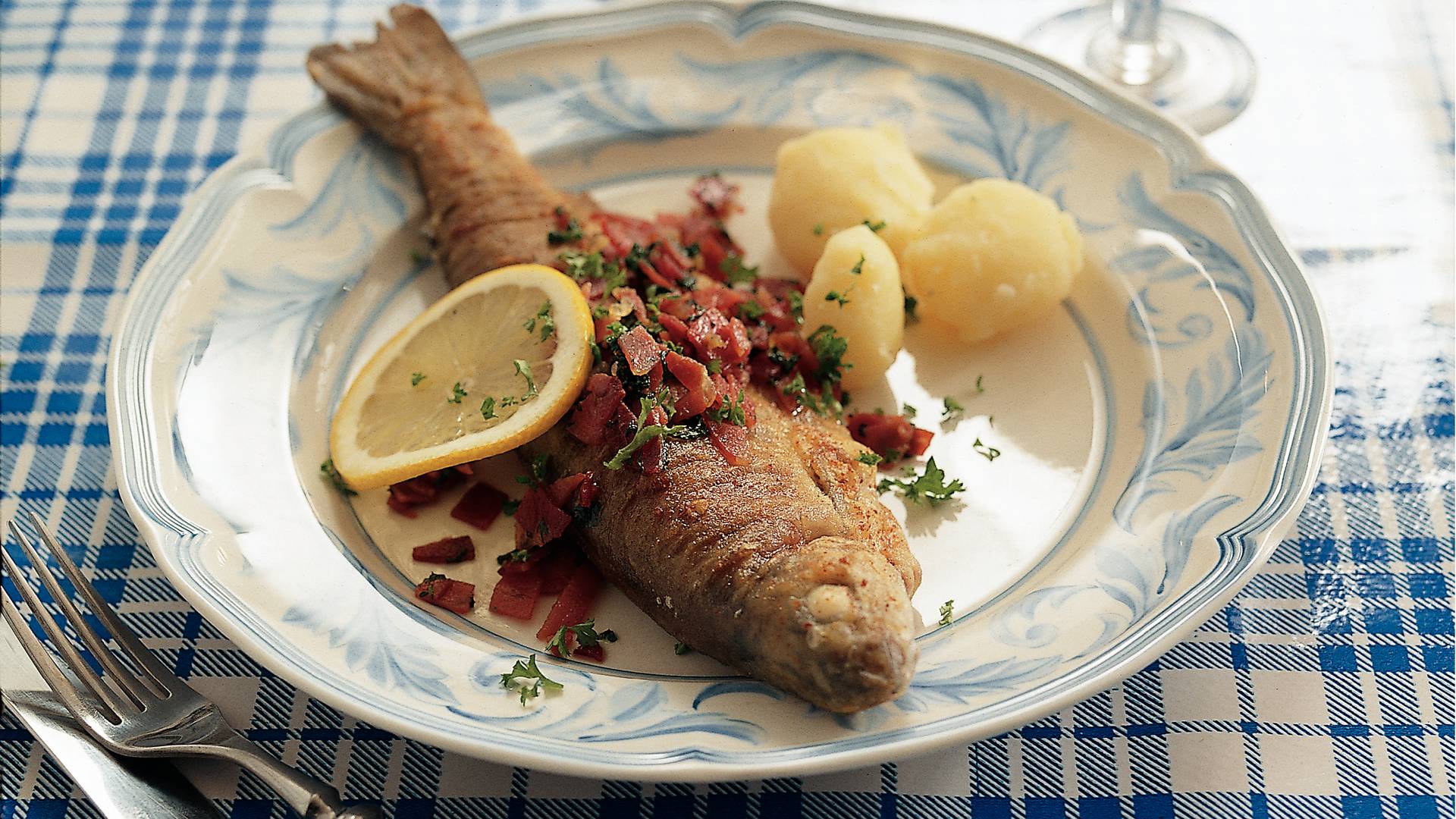 Forel met gedroogde ham recept - Allerhande | Albert Heijn