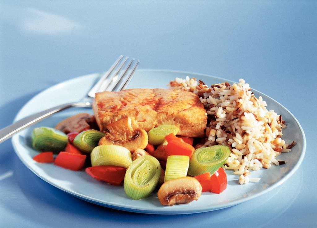 Koolvis met groenten en rijst recept - Allerhande | Albert Heijn