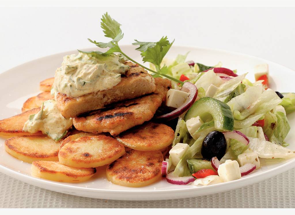 Vegetarische filet met Griekse saus recept - Allerhande | Albert Heijn