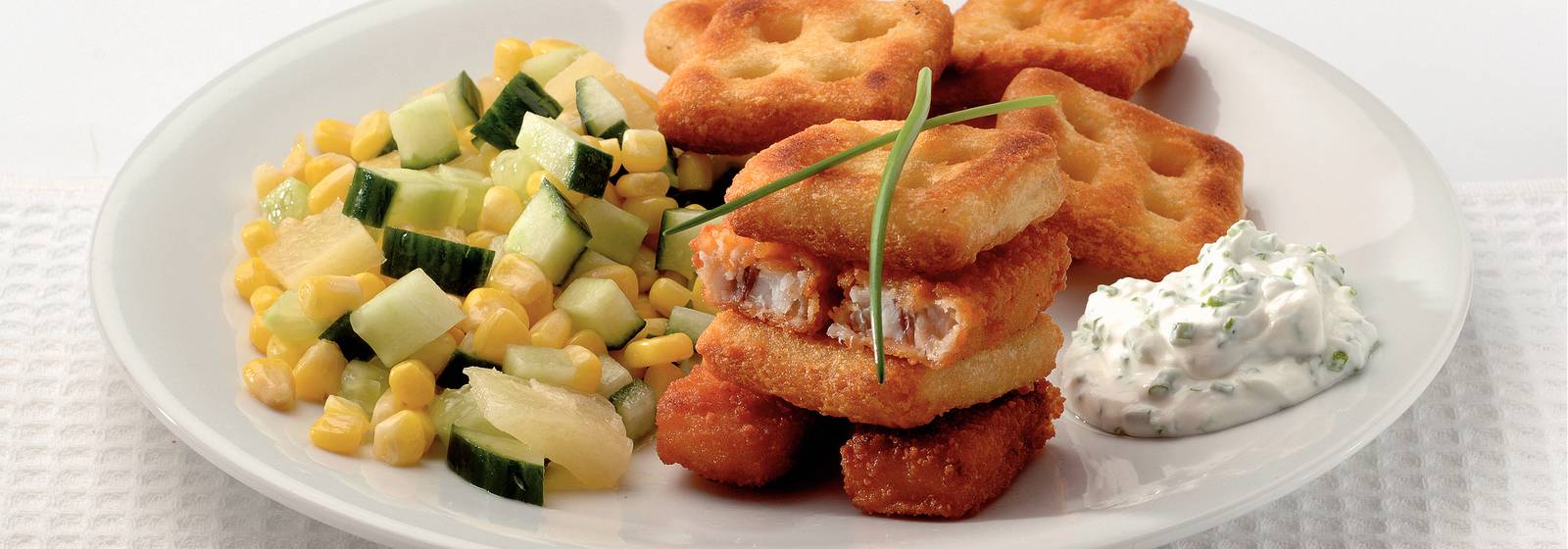 Vissticks met aardappelwafeltjes recept - Allerhande | Albert Heijn België