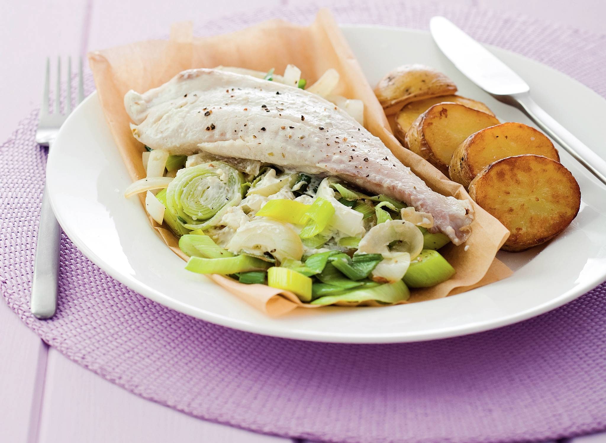 Vispakketjes met prei en roomkaas recept - Allerhande | Albert Heijn