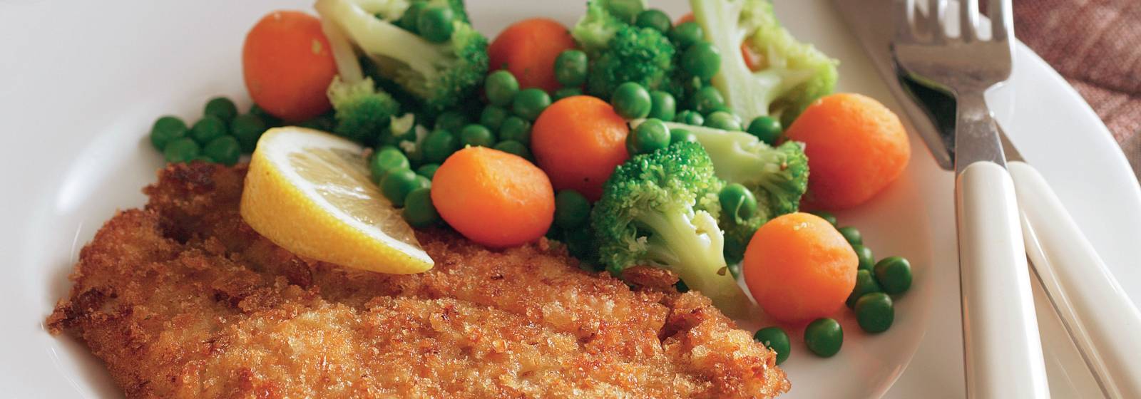 Krokante scholfilet met stoomgroenten recept - Allerhande | Albert Heijn