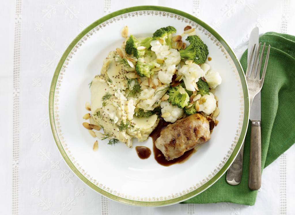 Slavink met mosterd-dillepuree recept - Allerhande | Albert Heijn