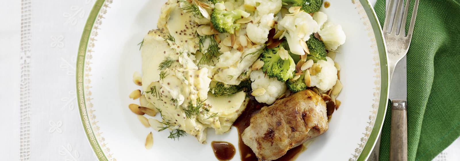 Slavink met mosterddillepuree recept - Allerhande | Albert Heijn