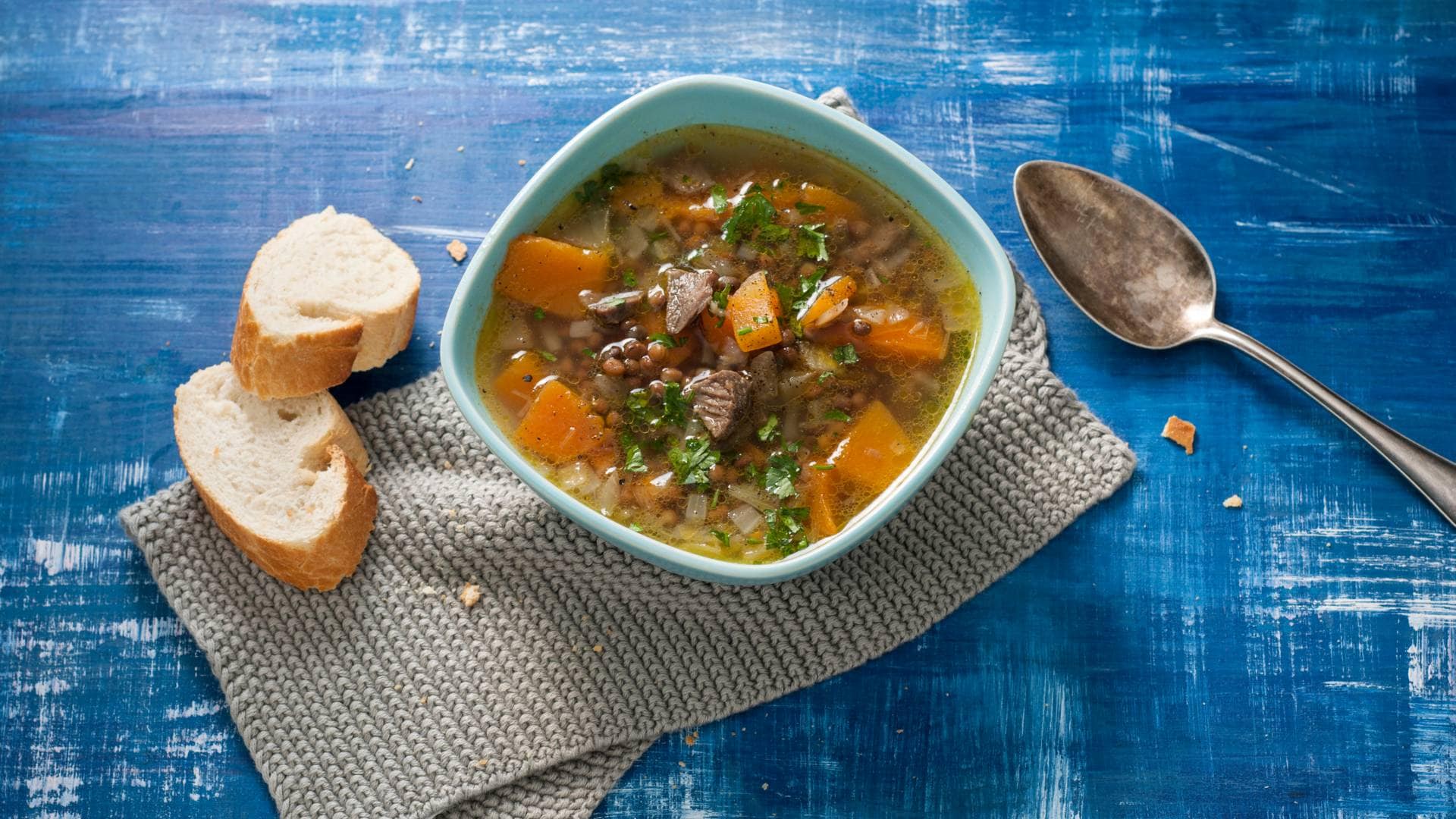 Linzensoep met pompoen & komijn. recept - Allerhande | Albert Heijn