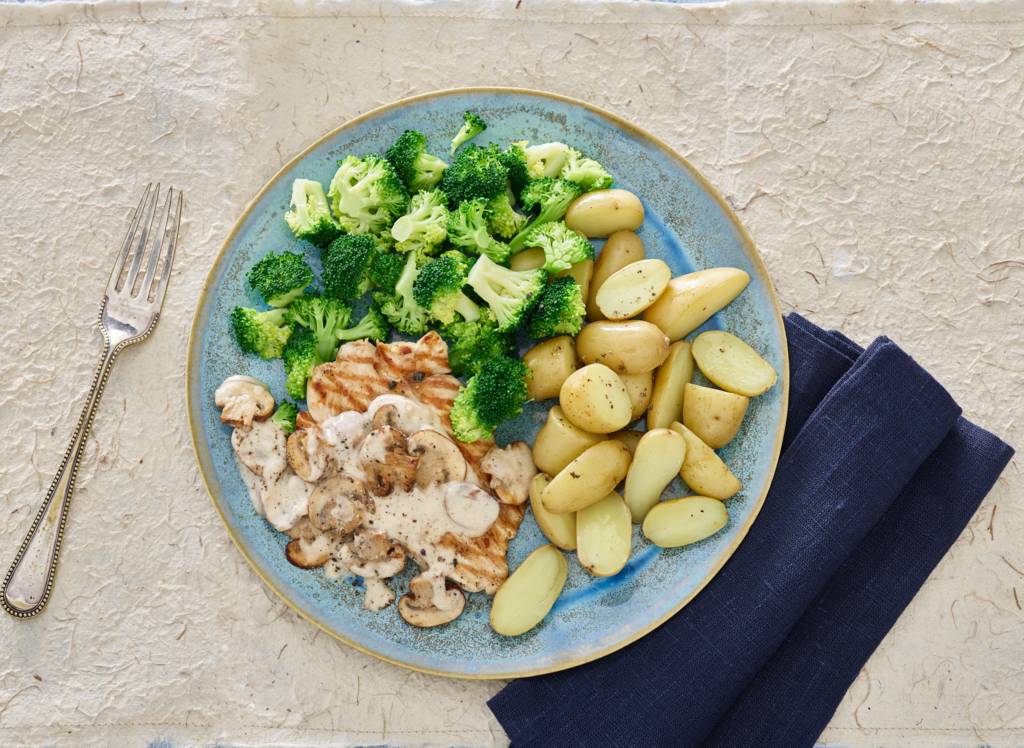 Gegrilde kalkoenfilet met champignonroomsaus recept - Allerhande ...