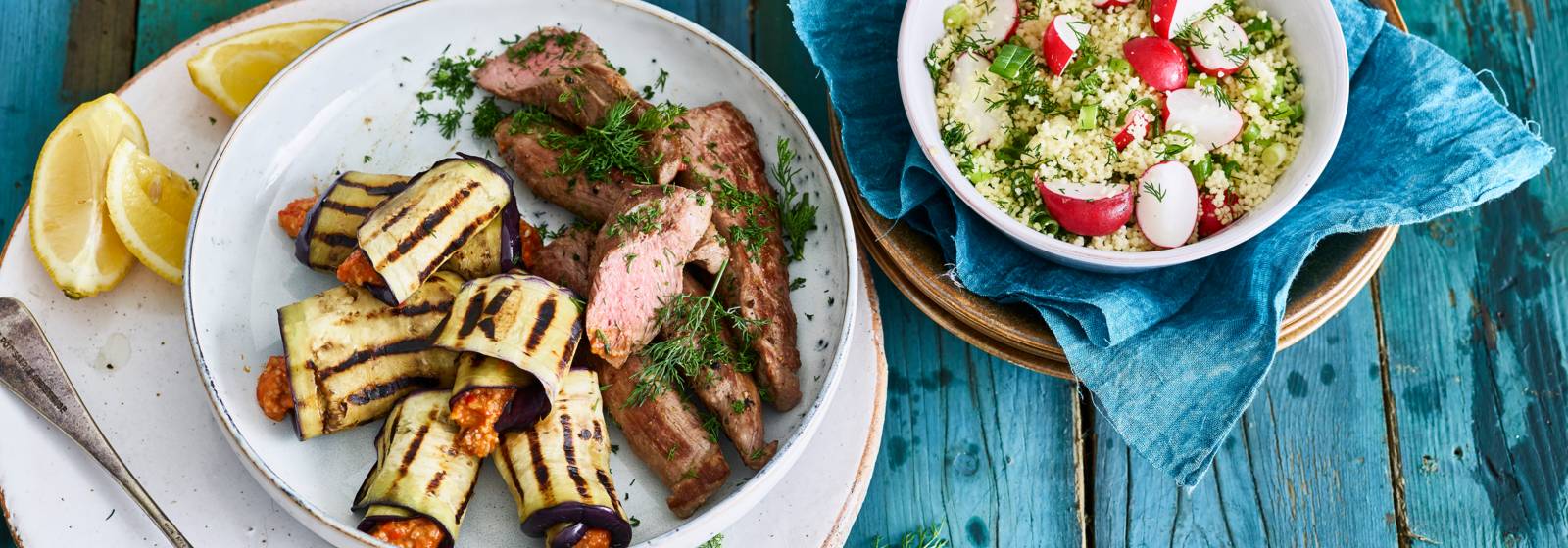 Lamshaas met gevulde auberginerolletjes recept - Allerhande | Albert ...