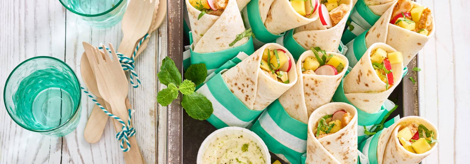 Kipwraps met mango en limoenmayonaise recept - Allerhande | Albert Heijn