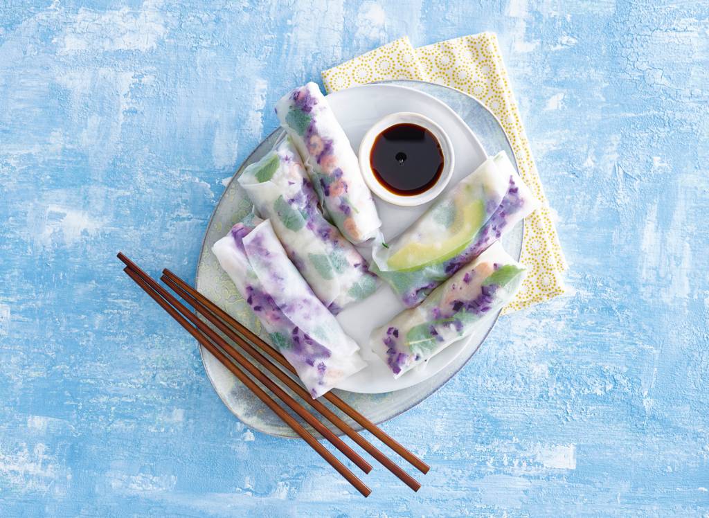 Sushi-rijstvel-rolls met garnalen recept - Allerhande | Albert Heijn