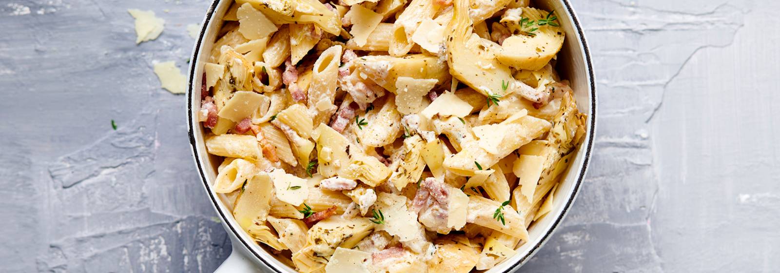 Snelle pasta met artisjok, romige ricotta en spek recept - Allerhande ...
