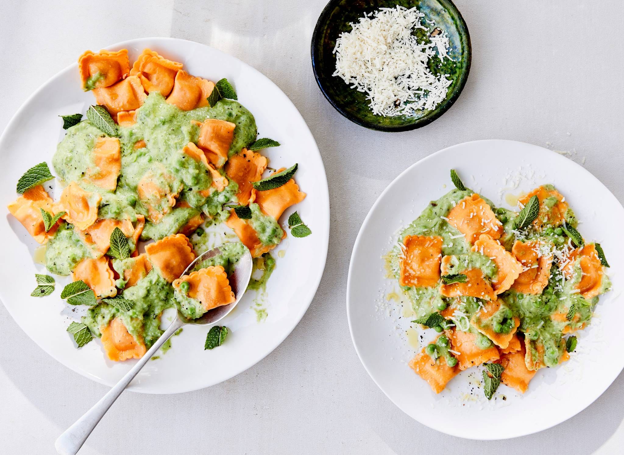 Verse ravioli met tuinerwten-roomsaus recept - Allerhande | Albert Heijn